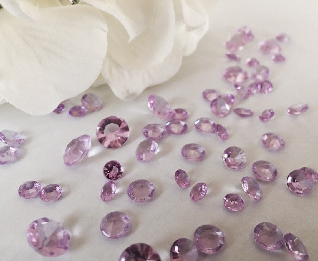 Lavender Acrylic Diamond Confetti, Wedding Table Decor - Etsy