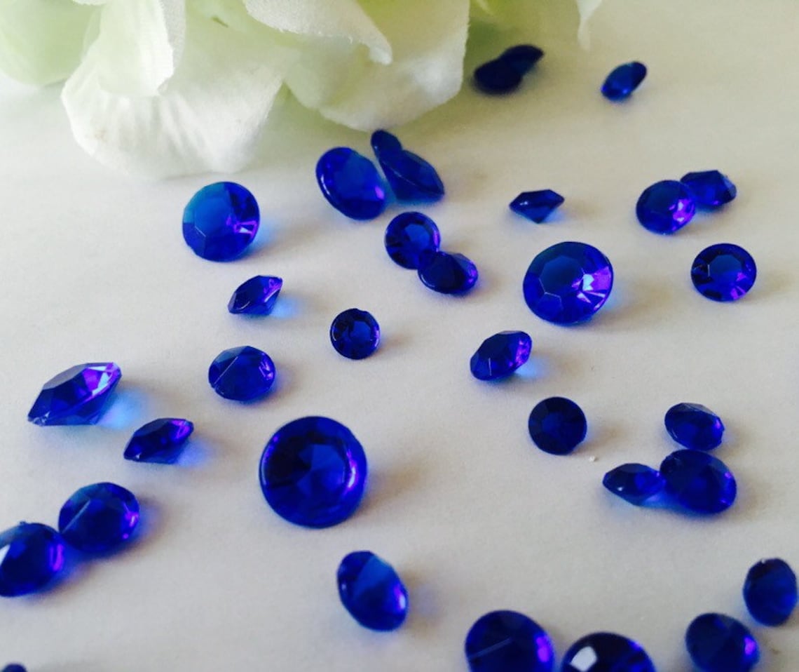 Dark Blue Diamond Confetti-3 Sizes-5.5mm (1/5 Inch), 7mm (1/4 Inch ...