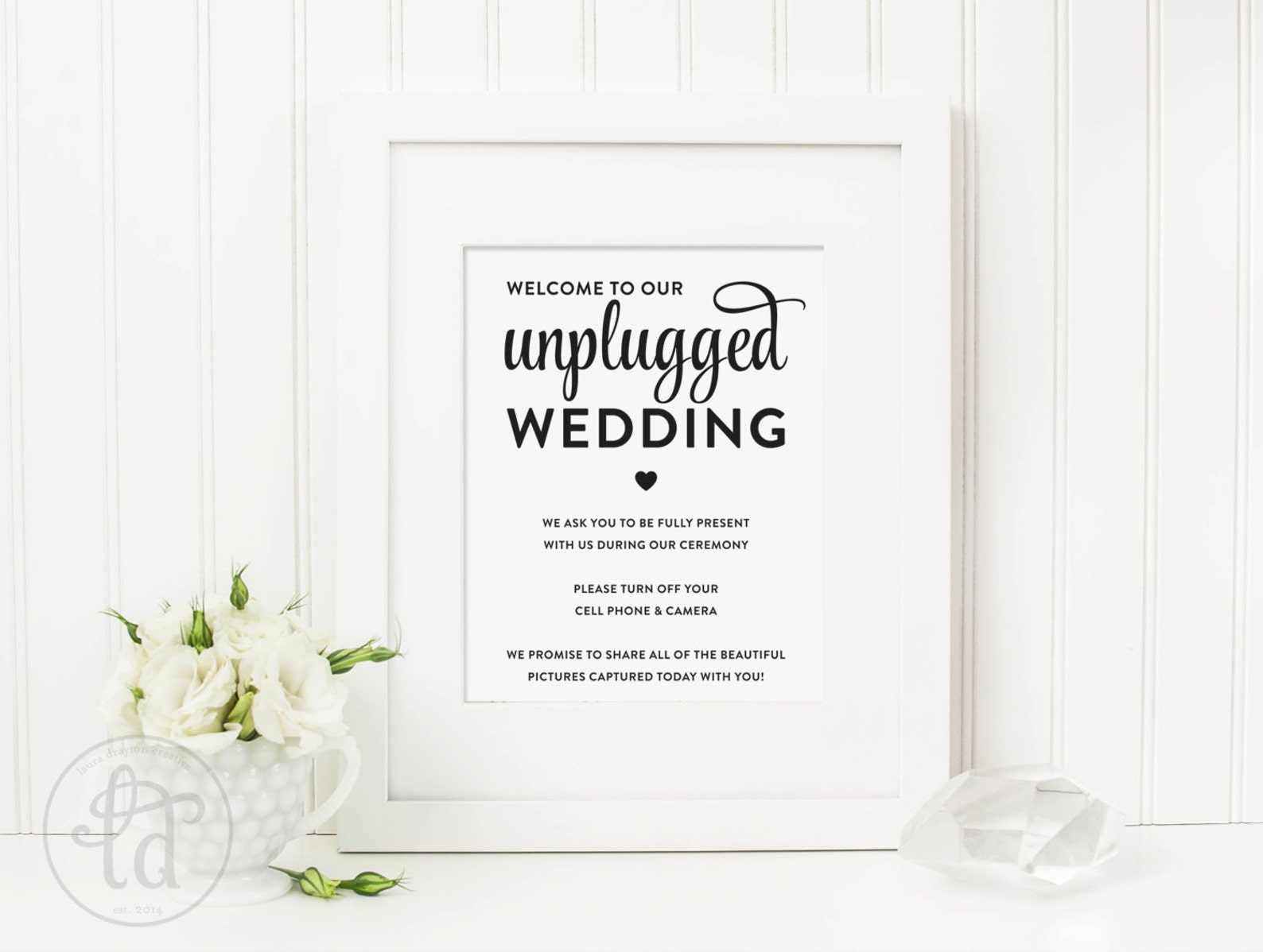 Unplugged wedding sign wording - verydeluxe