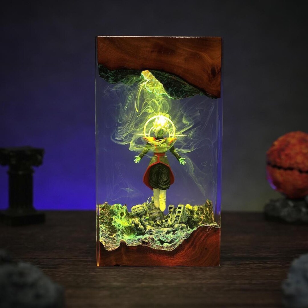 Fused Zamasu Dragon Ball Night Light, DBZ Anime Resin Art Lamp, Unique ...