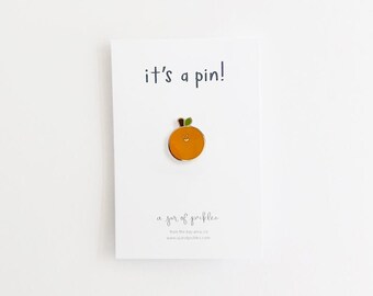Tiny Eats Whole Fruit Apple Pin Orange Pin Lemon Pin - Etsy