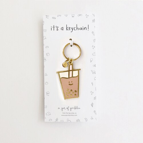 Bubble Tea Keychain Boba Tea Cute Keychains Cute Charm - Etsy