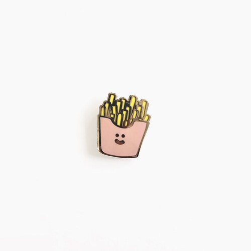 Fries Enemal Pin Happy Fries | Etsy