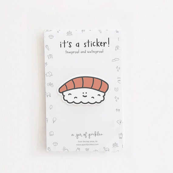 Sushi Vinyl Sticker | Etsy