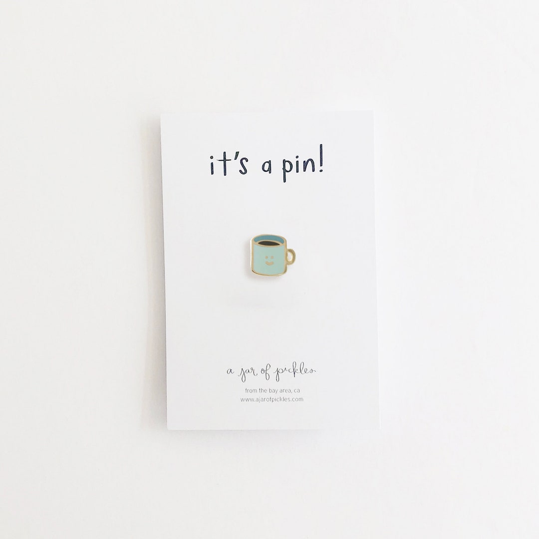 Coffee Cup Pin - Etsy