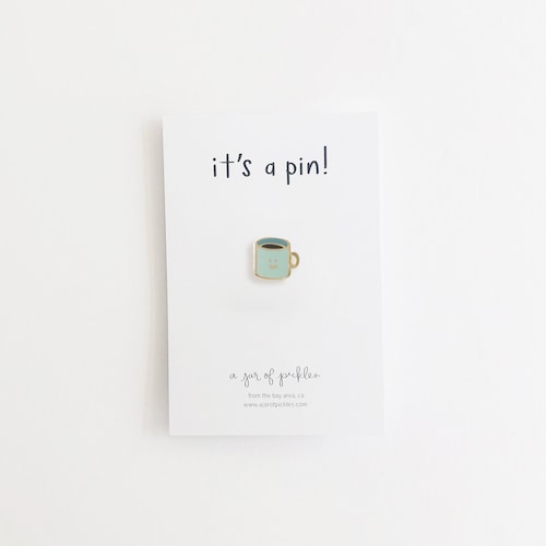 Coffee Cup Pin - Etsy