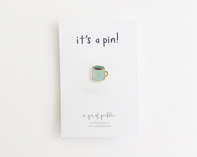 Coffee Cup Pin - Etsy