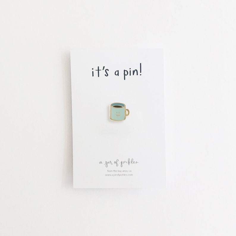 Coffee Cup Pin - Etsy