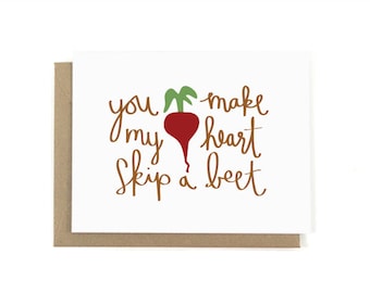You Make My Heart Skip a Beet Printable - Etsy