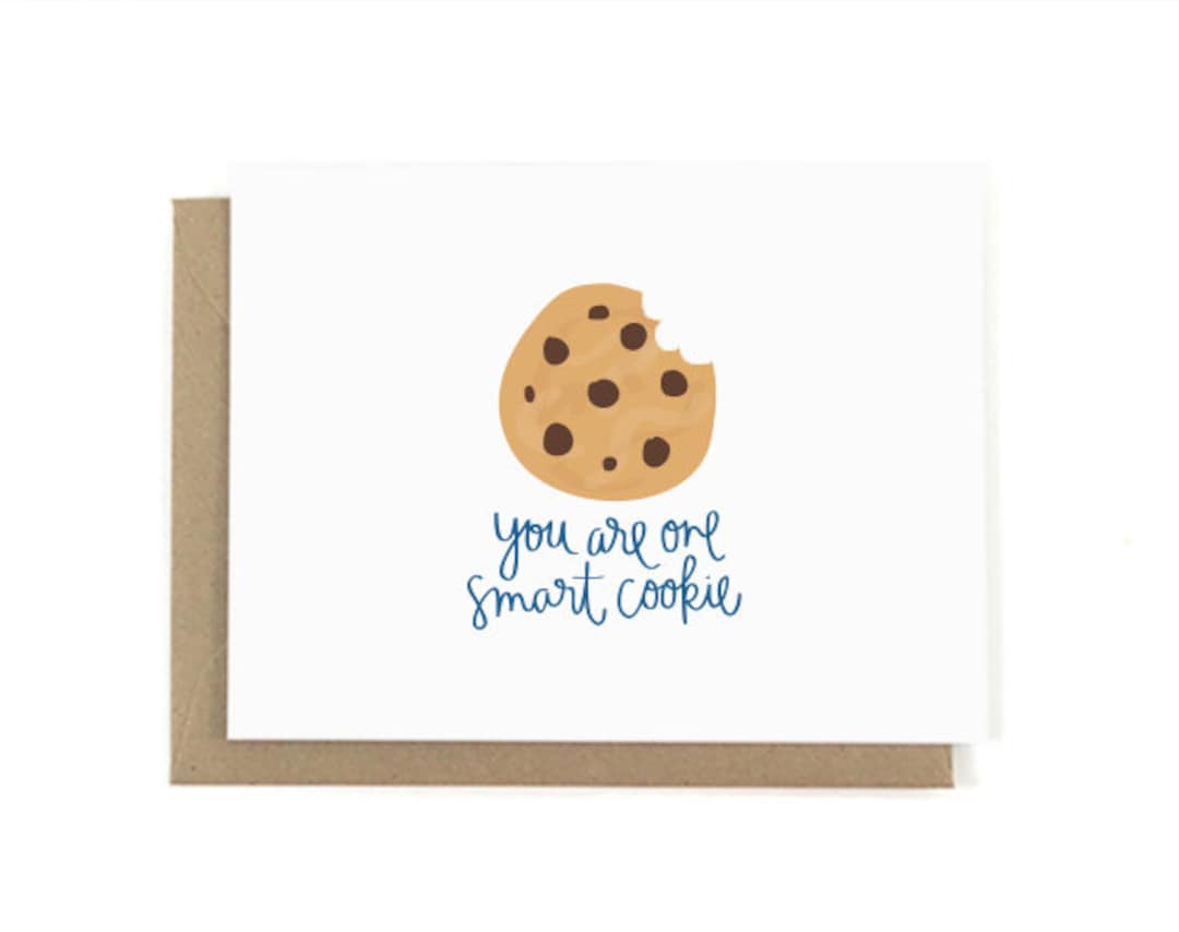 You Are One Smart Cookie Greeting Card - Etsy