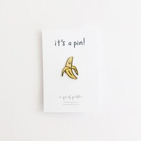 Banana Pin | Miniature Banana Brooch | Cute Fruit Lapel Pin for ...
