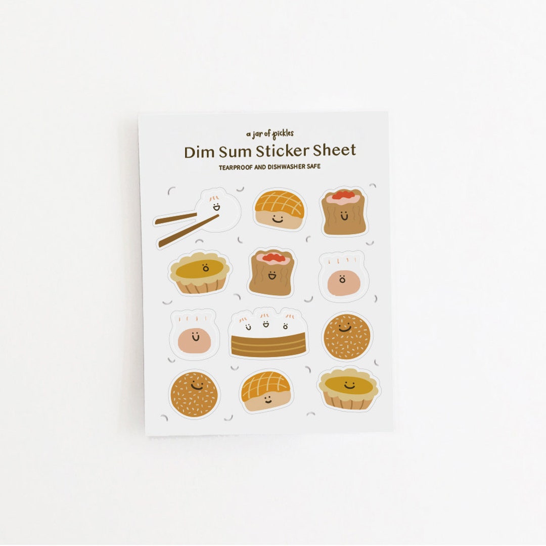 Dim Sum Sticker Sheet - Etsy