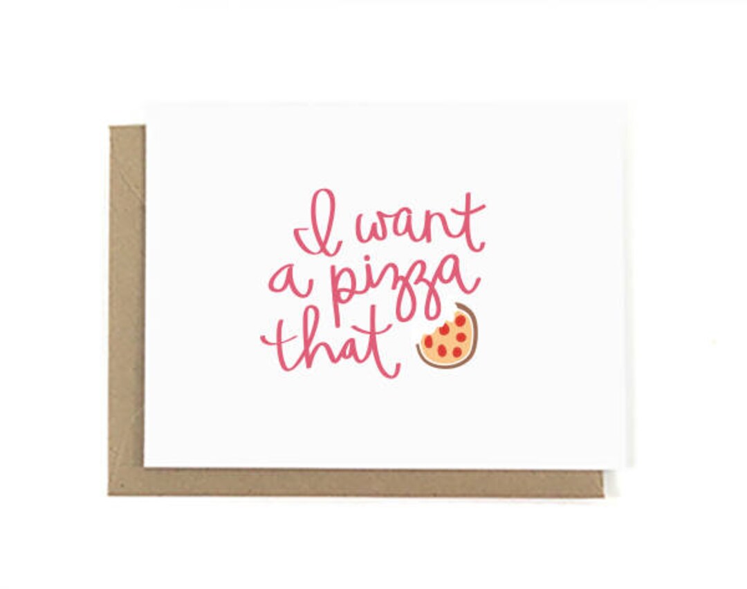 I Want a Pizza That Valentines Card - Etsy