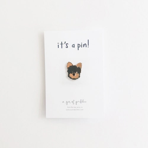 Yorkie Yorkshire Terrier Pin Ross the New York Yorkie Hard - Etsy