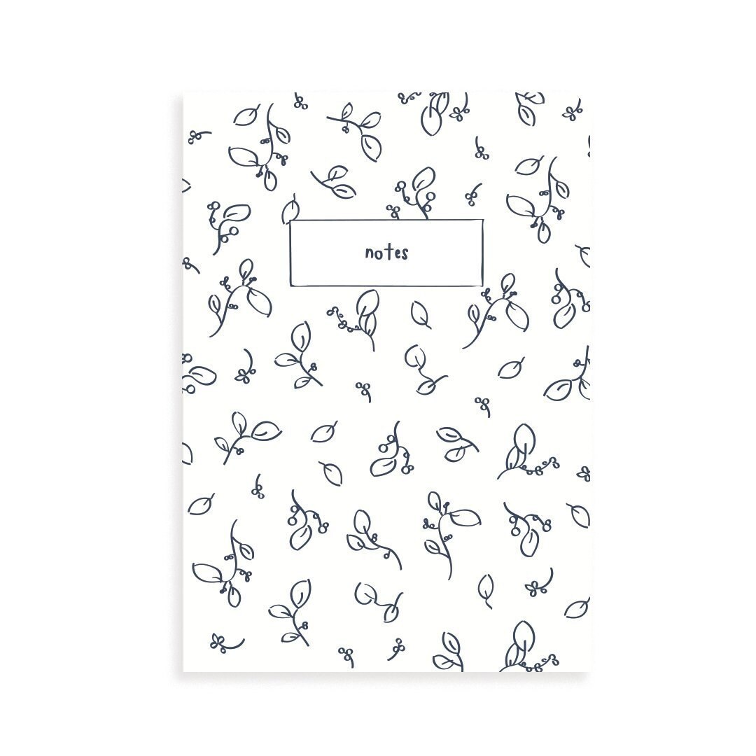 Floral Pocket Grid Notebook - Etsy