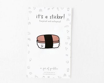 Musubi Sticker Cute Musubi Vinyl Sticker Musubi Vinyl - Etsy