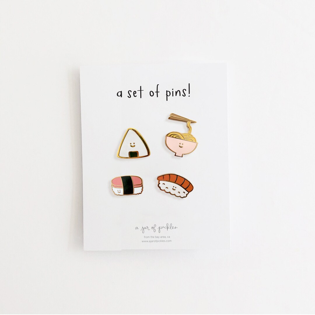 Tokyo Japanese Food Pin Set of 4 - Etsy