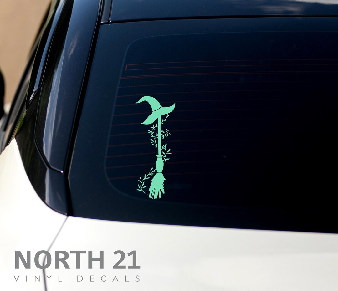 Witches Broom Car Decal, Witches Broom, Pretty Car Decal, Witch Broom ...
