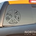 Peace Car Decal, Elemental Peace Symbol Car Decal, Earth Elements Car ...