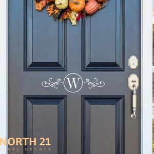Front Door Decal - Entry Way Decal - Custom Door Monogram - House Door ...
