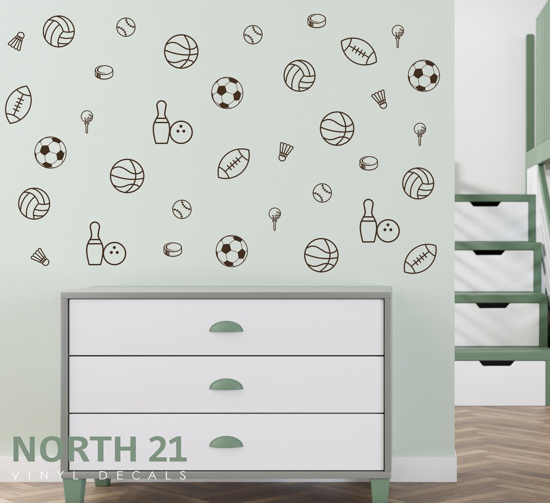 Sports Wall Decals, Sports Decal, Sports Stickers, Kids Sports Decals ...