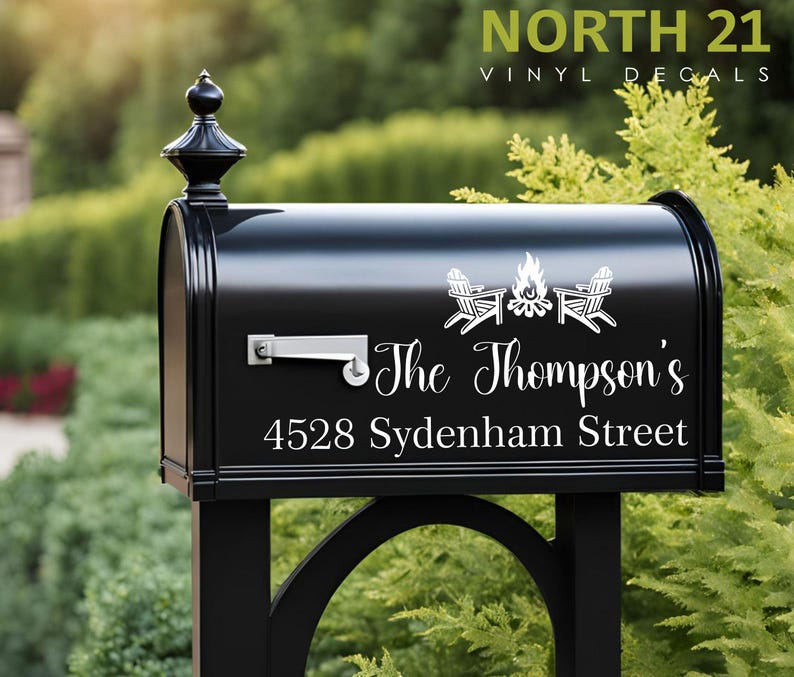 Cottage Mailbox Decal, Mailbox Decal, Customized Mailbox Stickers ...