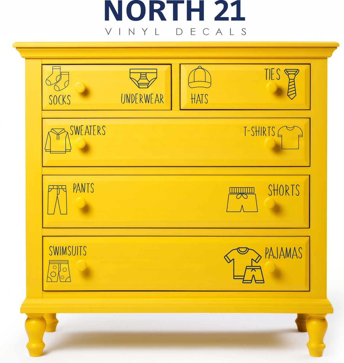 Dresser Decals for Boys - Organizing Decals - Kids Dresser Decals ...