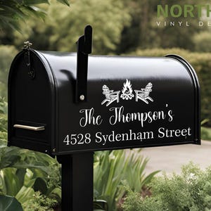 Cottage Mailbox Decal, Mailbox Decal, Customized Mailbox Stickers ...
