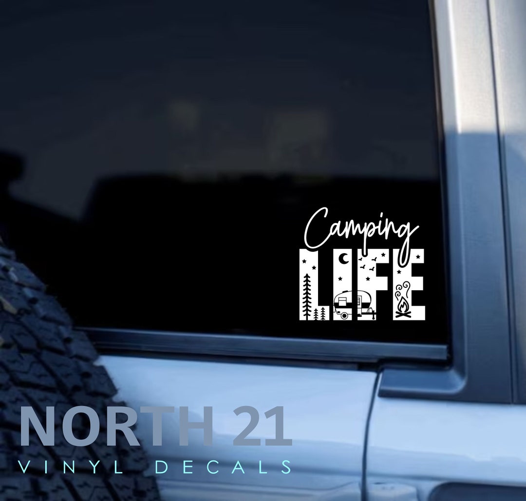 Camping Life Car Decal - Camping Decal - Camper Decal - Camping Sticker ...