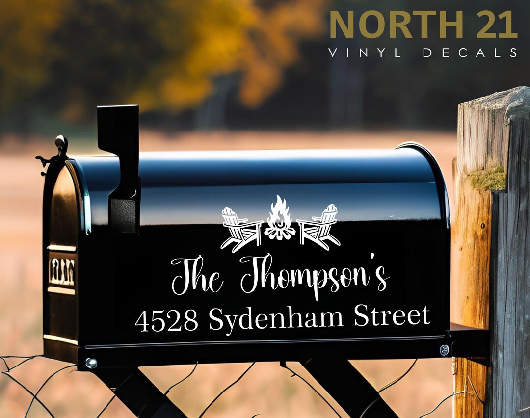 Cottage Mailbox Decal, Mailbox Decal, Customized Mailbox Stickers ...