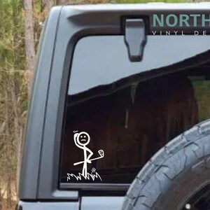 Stickman Golfer Car Decal, Stickman Lost Golf Ball Decal, Car Decal ...