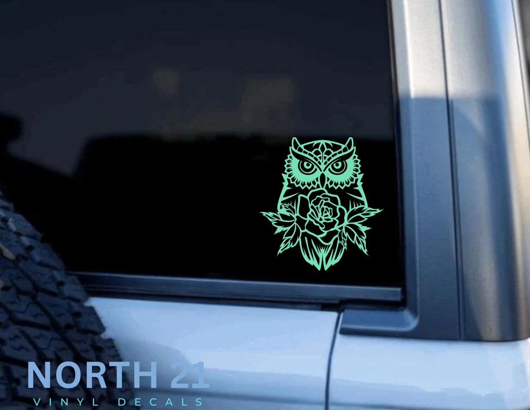 Owl Boho Decal, Owl Car Decal, Pretty Car Decal, Owl Sticker, Boho ...