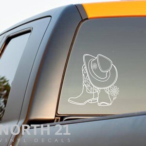 Cowgirl Boots Decal, Cowgirl Car Decal, Country Girl Decal, Cowboy ...