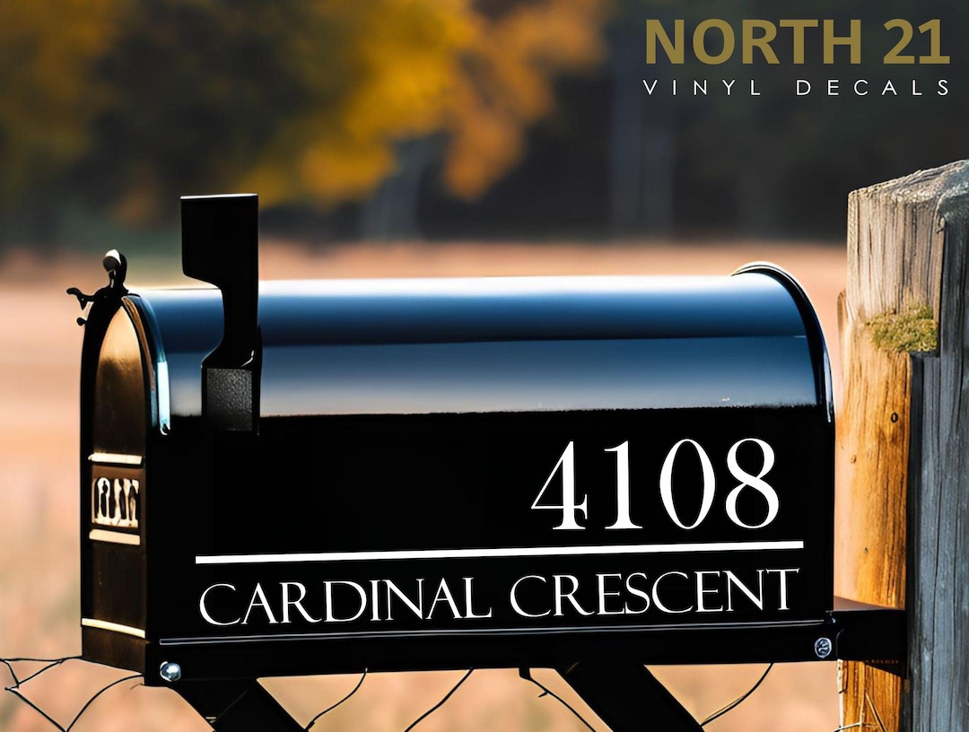 Rural Mailbox Decal, Mailbox Decals, Customized Mailbox Stickers ...