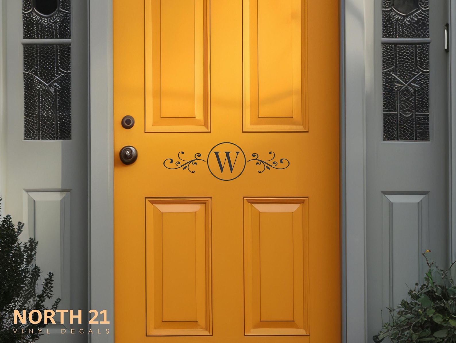 Front Door Decal - Entry Way Decal - Custom Door Monogram - House Door ...