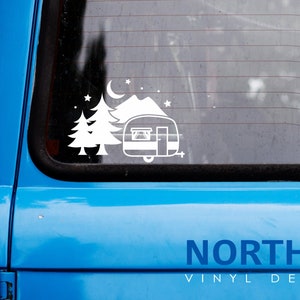 Camping Car Decal, Camping in the Wild Decal, Wilderness Car Decal, Car ...