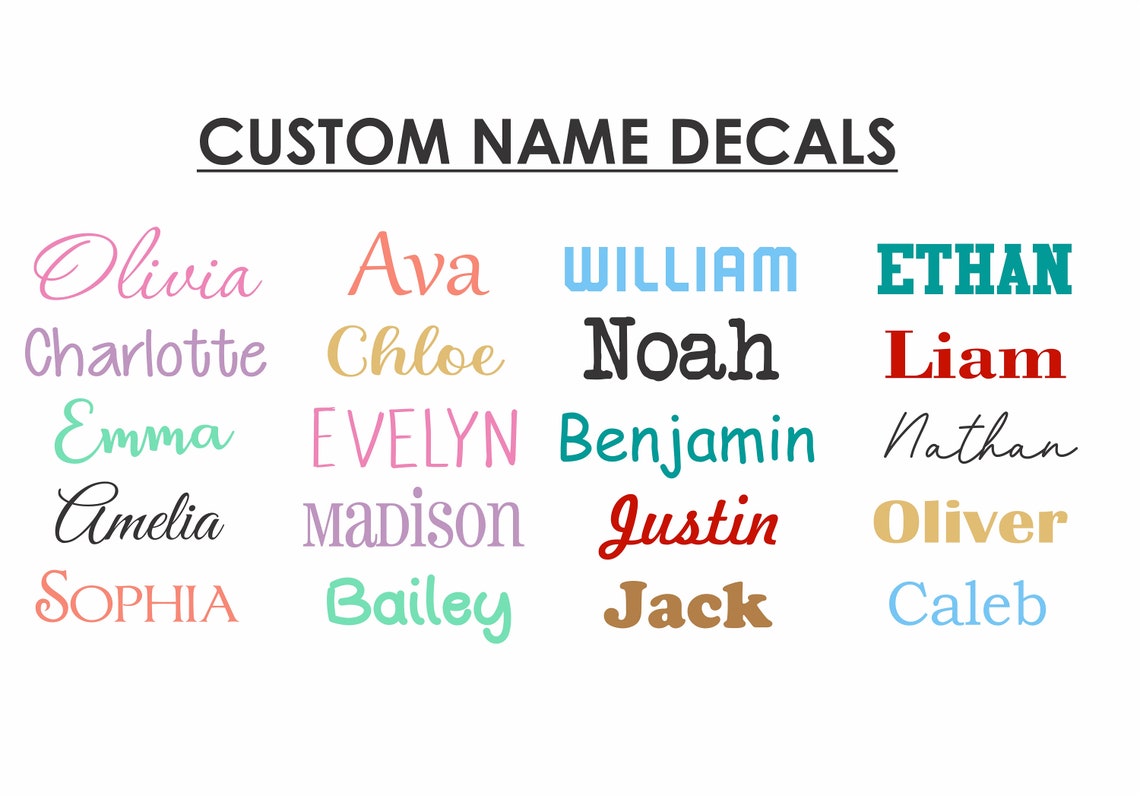 Custom Name Decal Stickers for Glass, Cups, Tumblers, Laptops ...