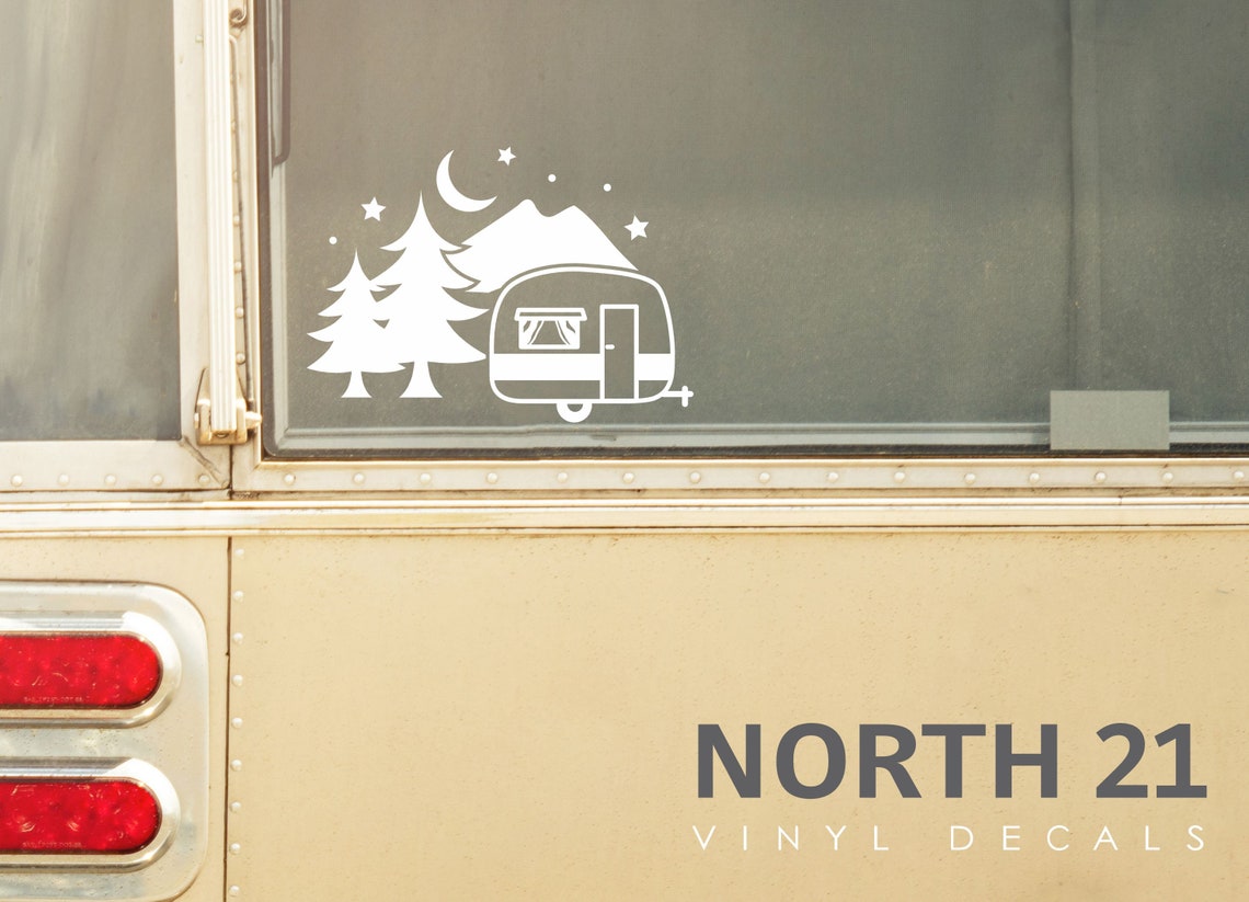 Camping Car Decal, Camping in the Wild Decal, Wilderness Car Decal, Car ...