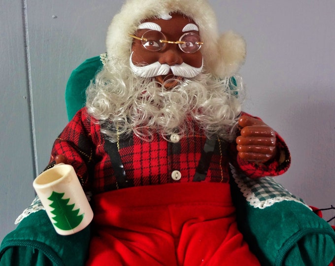 Santa Read Me A Story / Vintage Avon Christmas Decor / Animated Santa ...