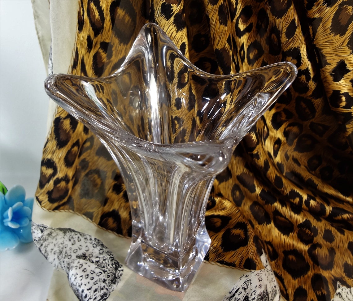 Clear Crystal Square Vase With Graceful Stretched Corners - Etsy