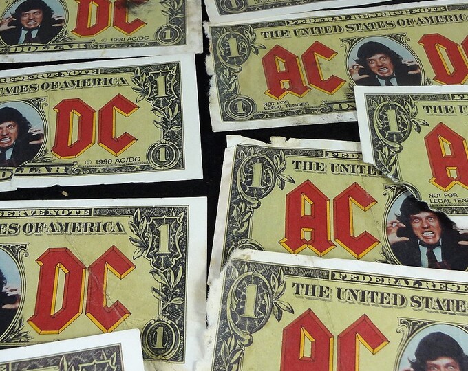 AC/DC Money Talks / Angus Bucks / Angus Young Dollar Bills / Authentic ...