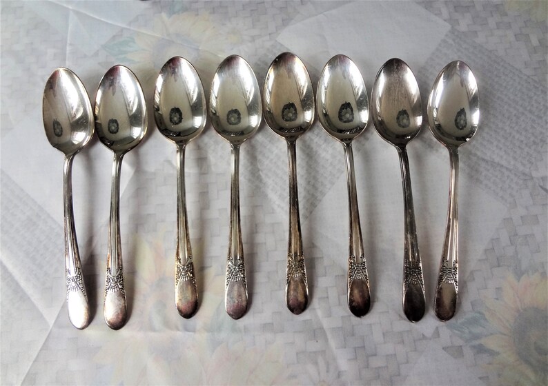 Vintage Wm. Rogers Silver Plate Flatware Set: "beloved" Pattern, 53 ...