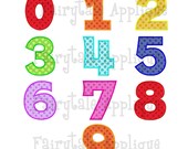 Items similar to Digital Machine Embroidery Design - Number Set (0-9 ...