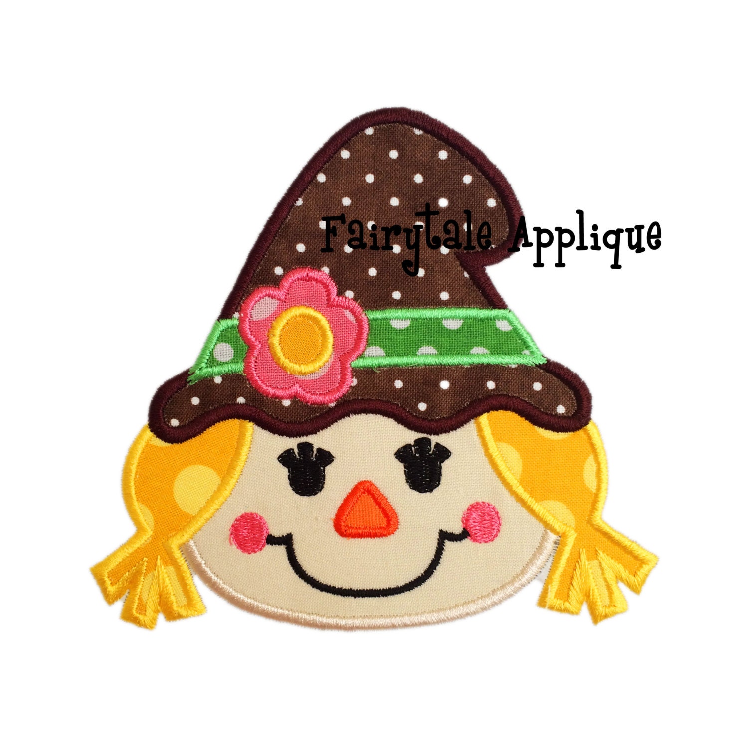 Digital Machine Embroidery Design Scarecrow Girl Applique - Etsy