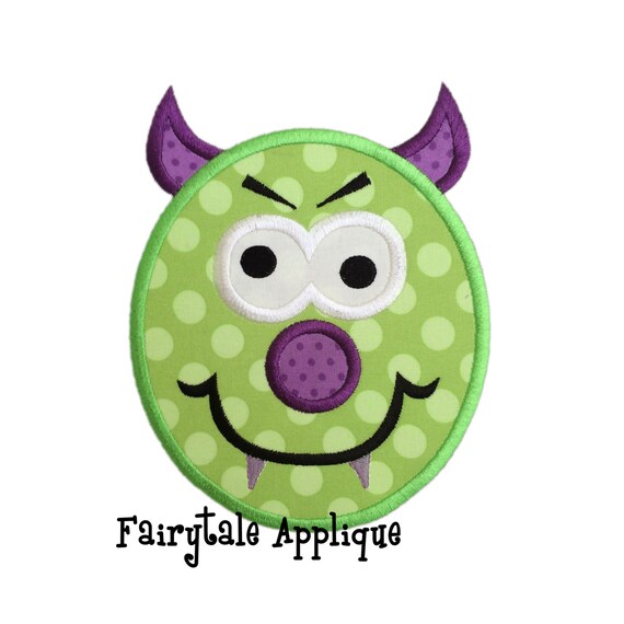Digital Machine Embroidery Design Boris the Ogre Applique | Etsy