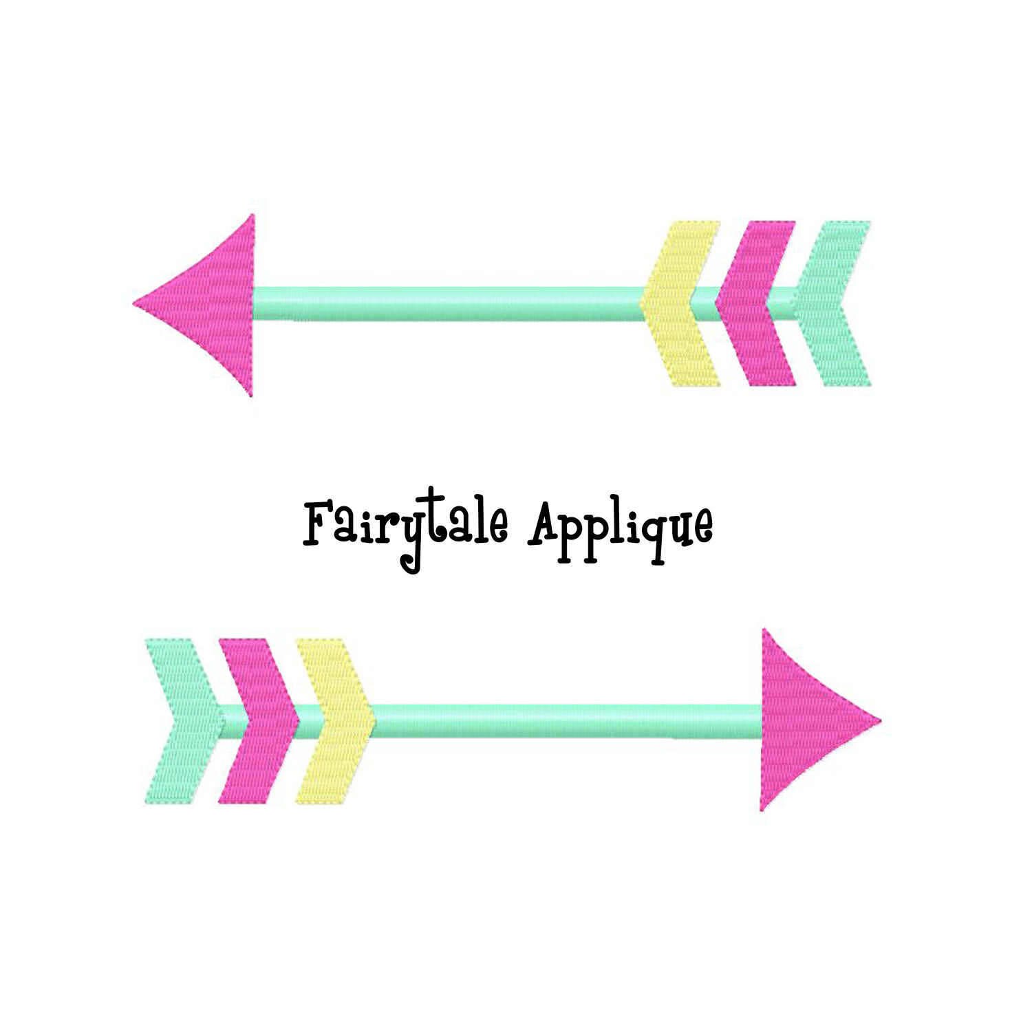 Digital Machine Embroidery Design Arrow Name Frame | Etsy