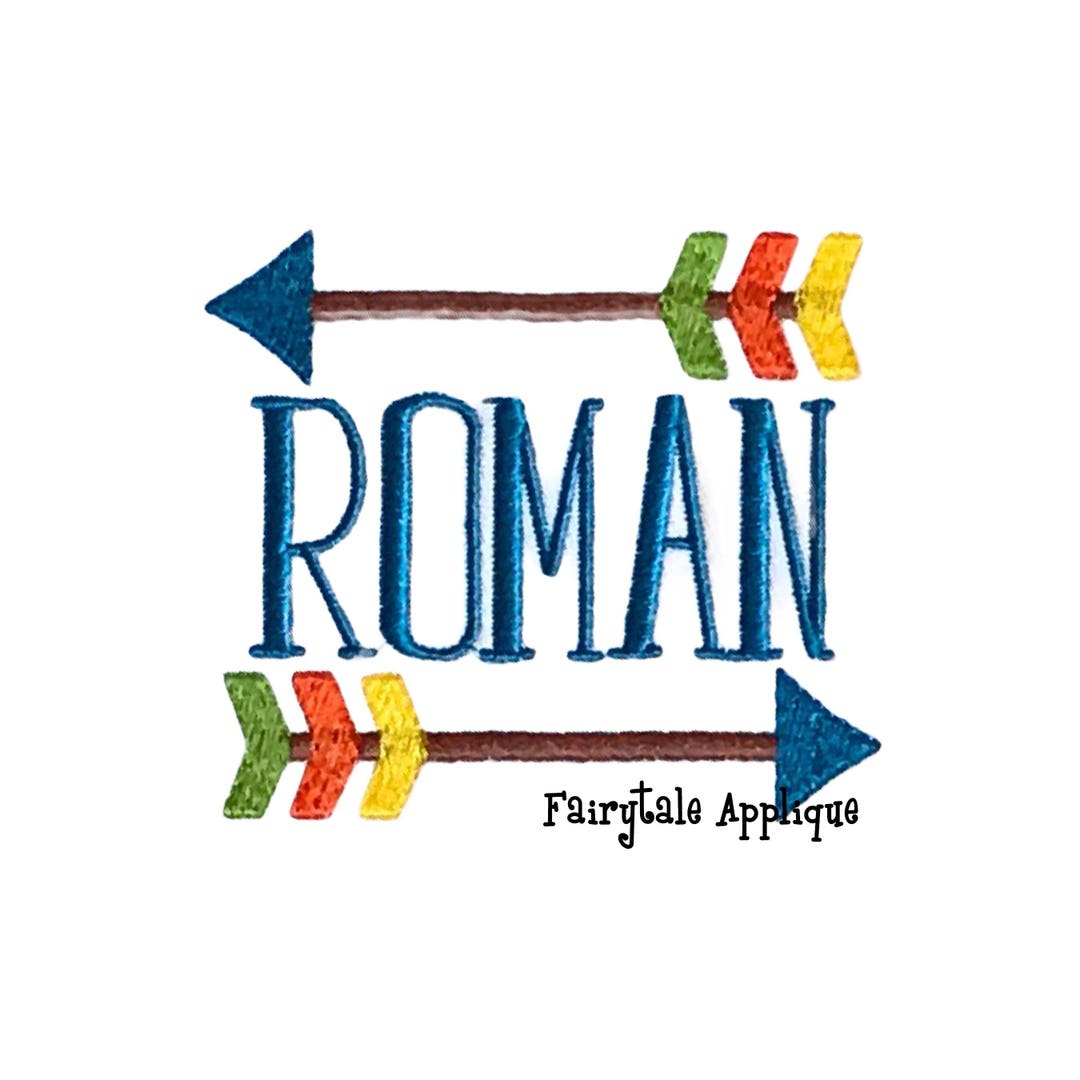 Digital Machine Embroidery Design Arrow Name Frame - Etsy