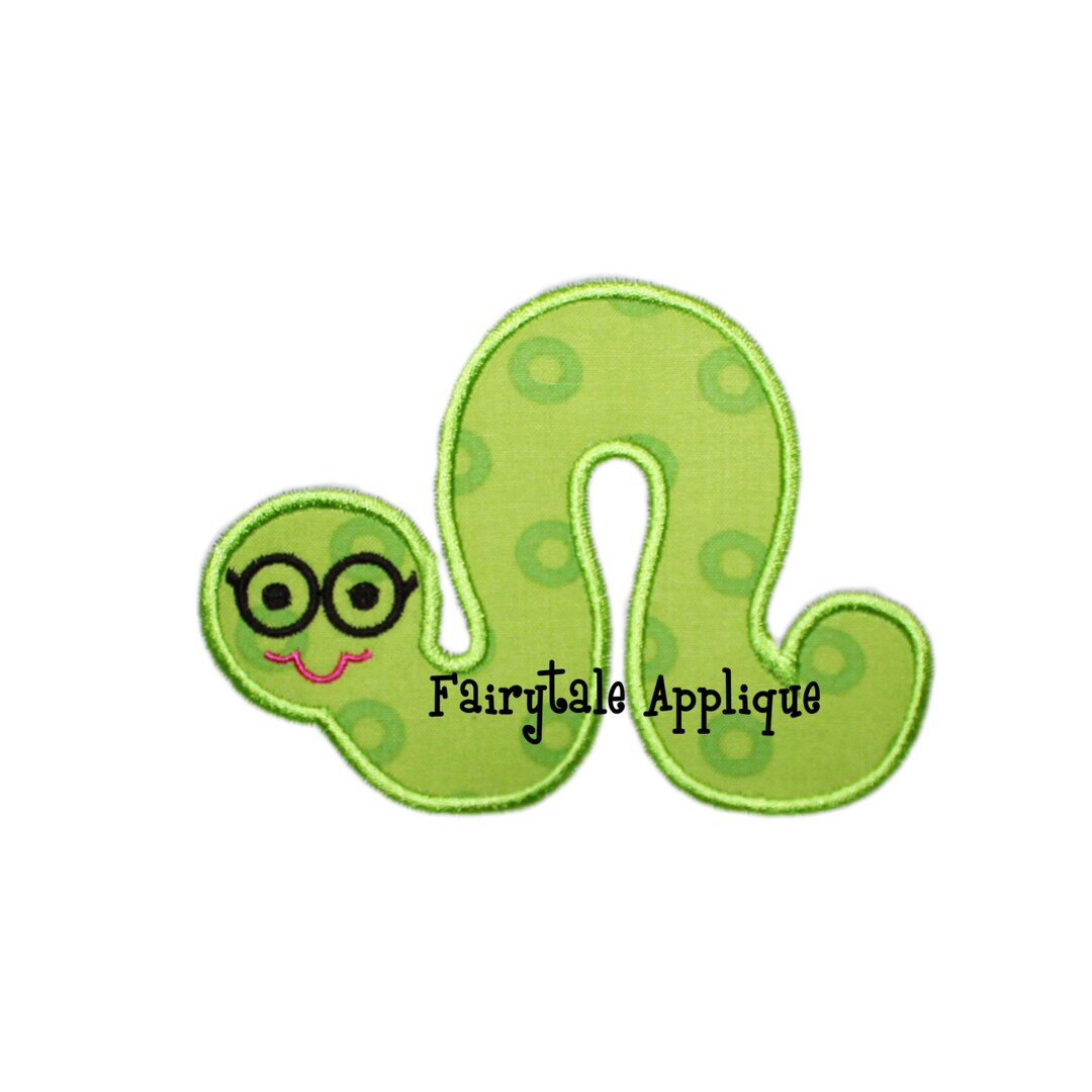 Digital Machine Embroidery Design - Inch Worm Applique - Etsy