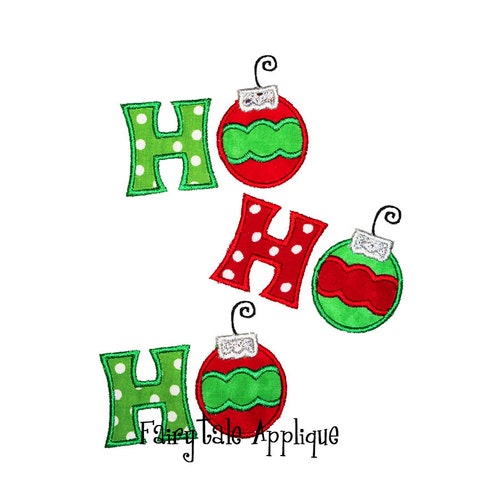 Digital Machine Embroidery Design Ho Ho Ho Christmas - Etsy