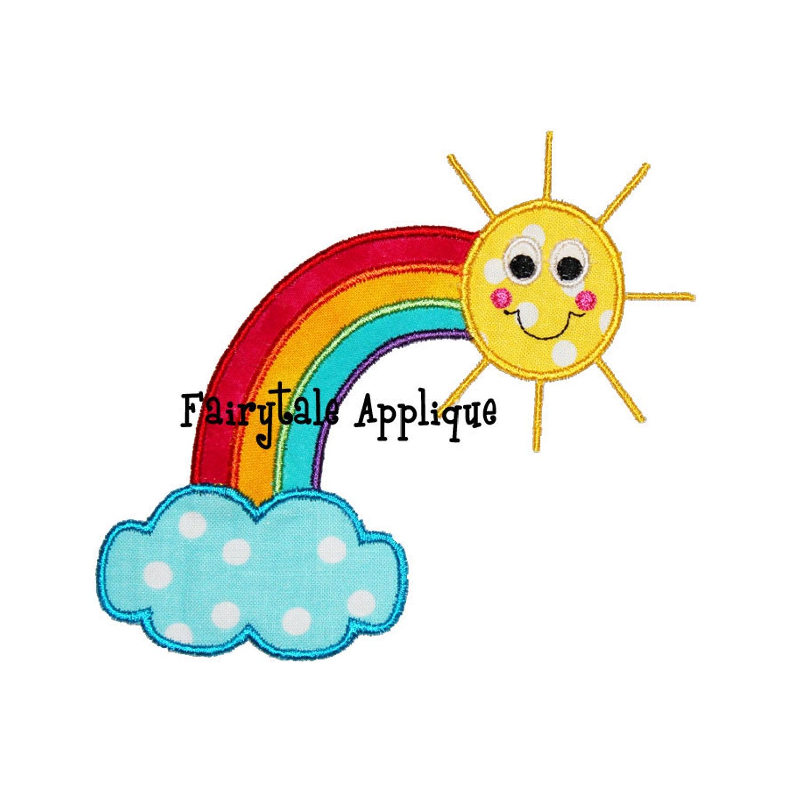 Digital Machine Embroidery Design Rainbow Applique - Etsy